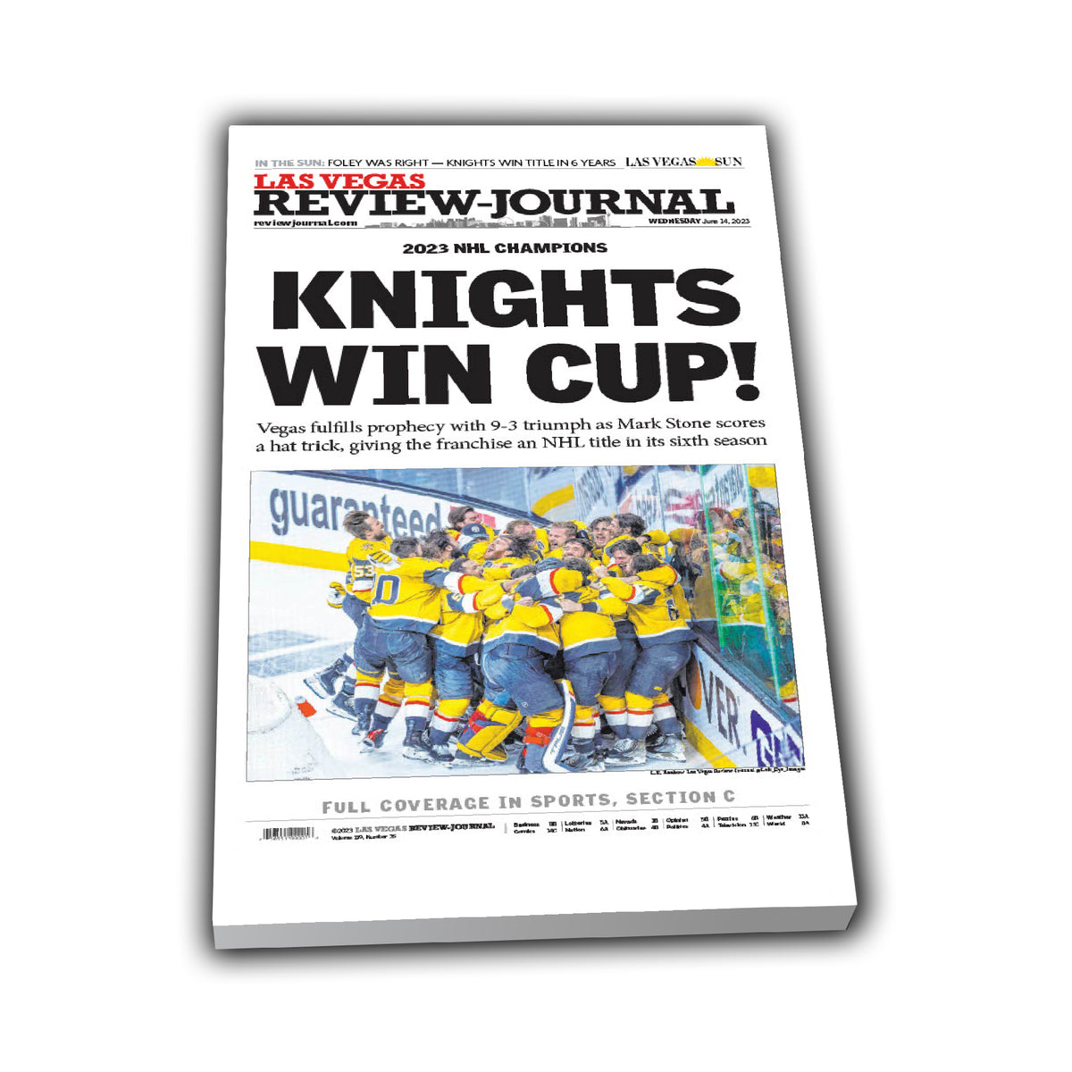 Golden Knights collectible| Knights Win Cup! – Review-Journal Store