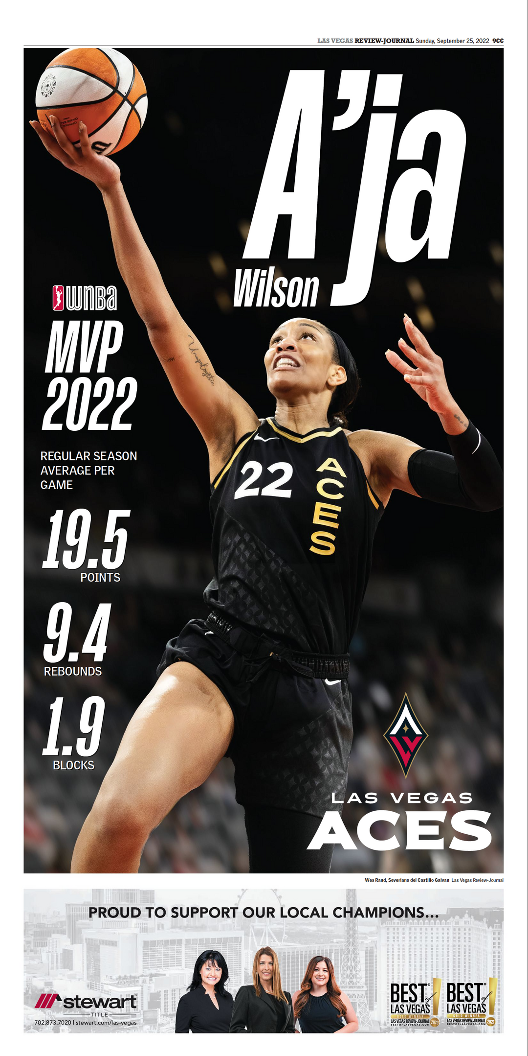 A'ja Wilson Poster – Review-Journal Store
